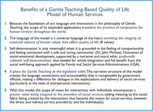 Gentle Teaching - Quality of Life Institute, Inc.